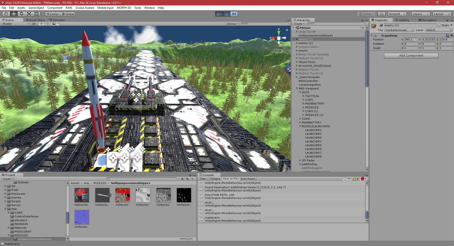 P0-MS3: Part 211: Guided Missiles, AI - Phoenix Game Development